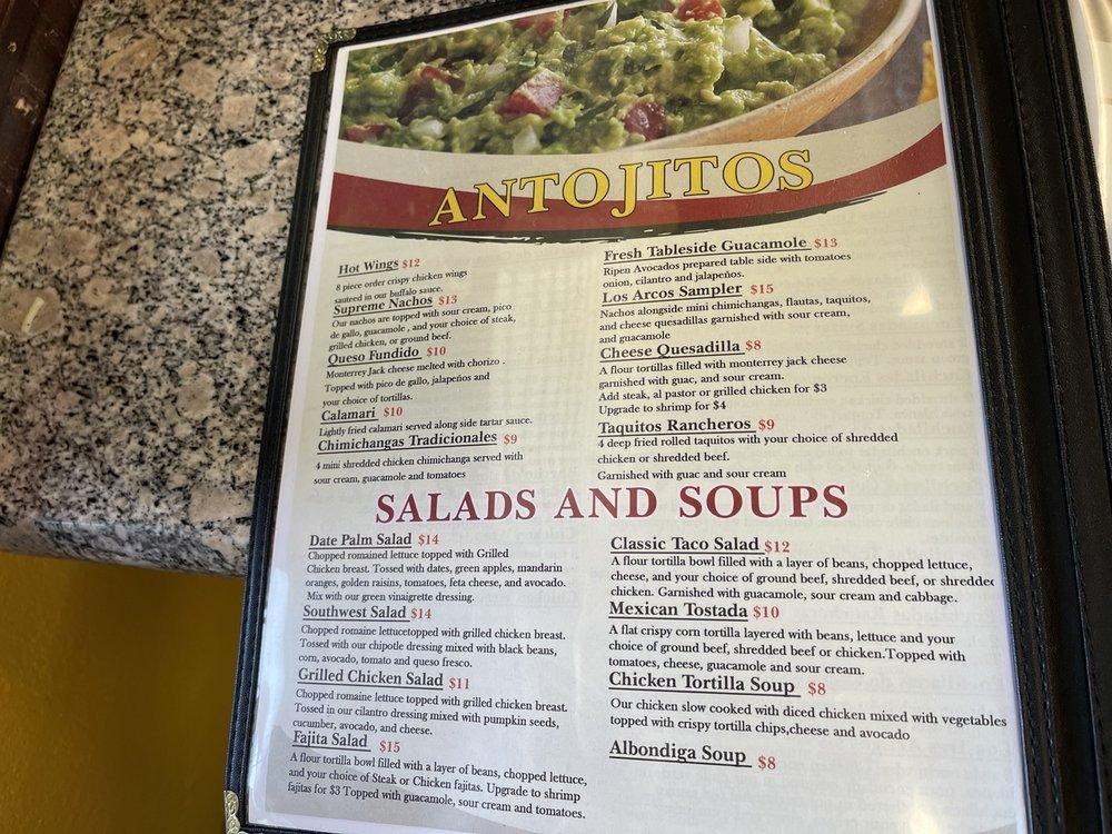 Menu at Los Arcos Mexican Restaurant, La Quinta, Washington St ste 2I