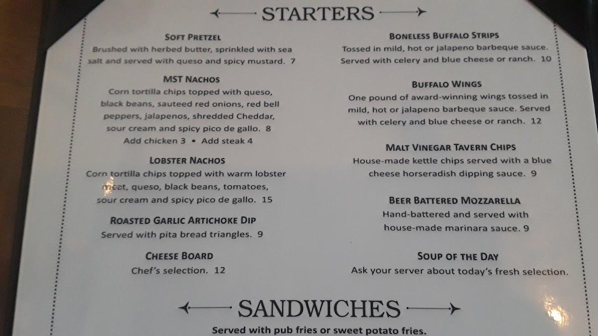 Menu at Main Street Tavern pub & bar, Broken Arrow, 200 S Main St