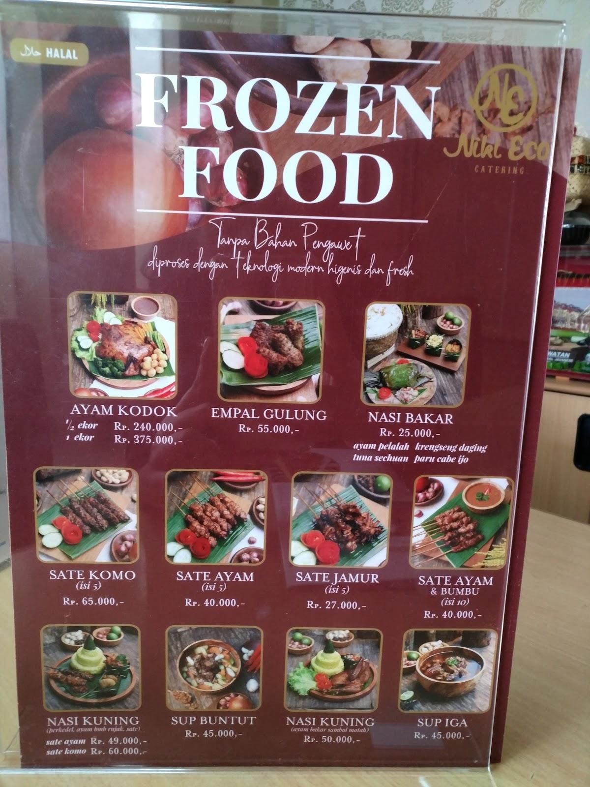 Menu at Niki Eco Catering & Nasi Kuning Hias restaurant, Malang