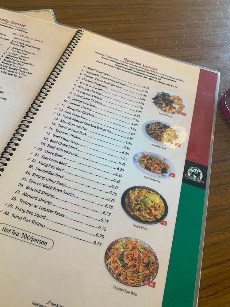 Menu at Panda House restaurant, Spring Valley, Jamacha Blvd