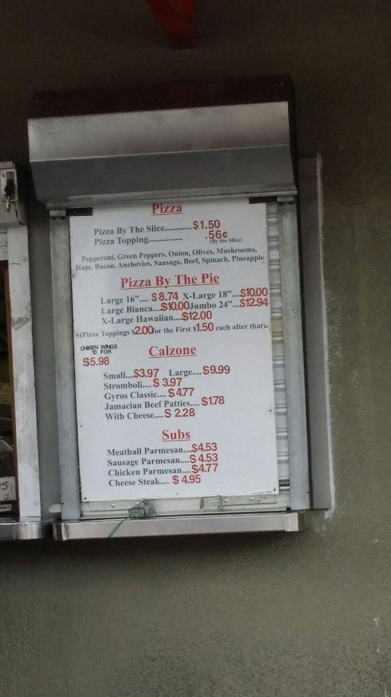 Menu at Al's Pizza pizzeria, Kissimmee, W Bryan St