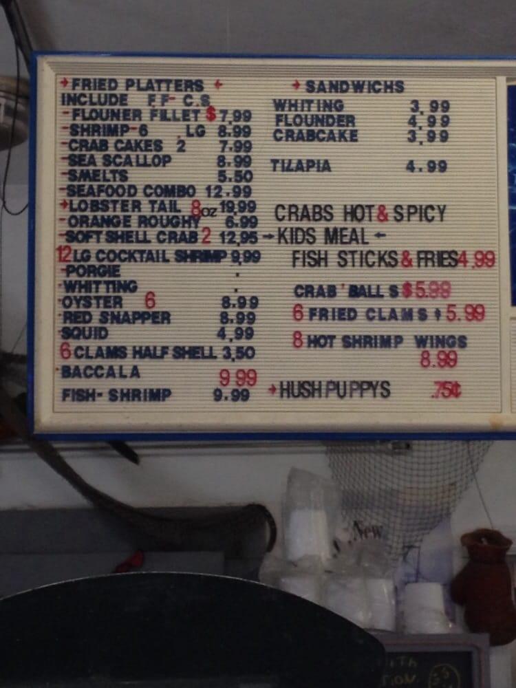 Menu at Barbera Seafood, Atlantic City