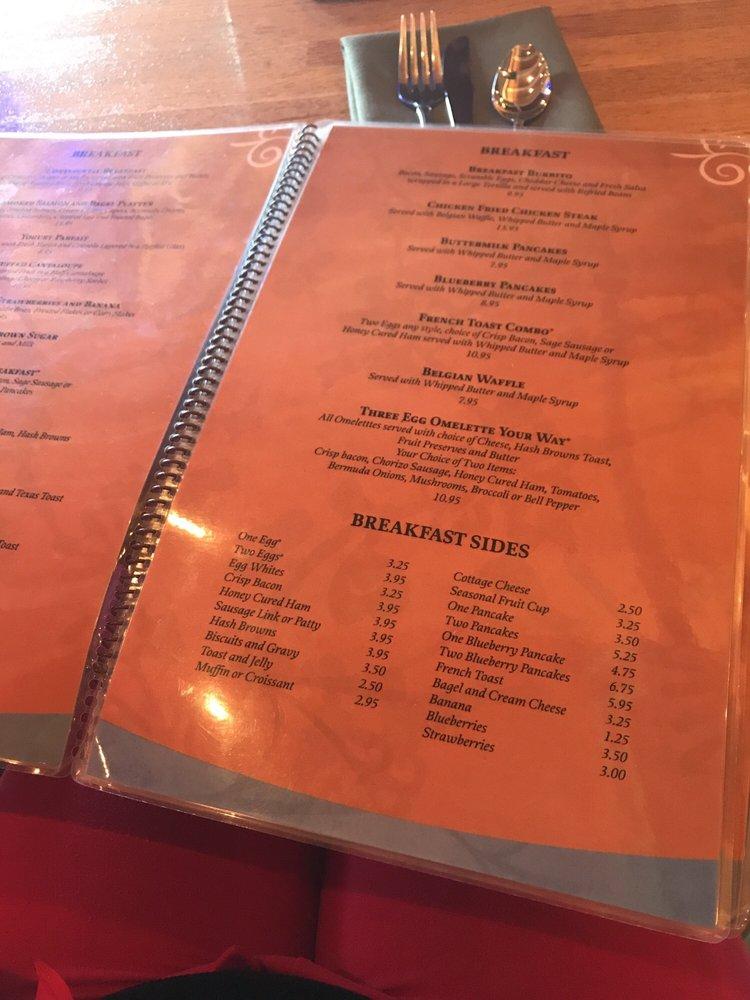 Menu at Pala Cafe, Pala