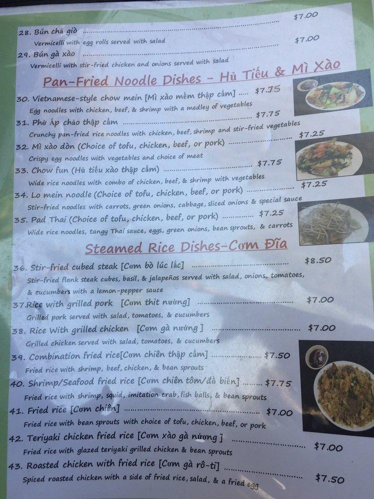 Menu at Pho 72 Restaurant Vietnamese Noodle and Grill, San Bernardino, 738 S Waterman Ave a15