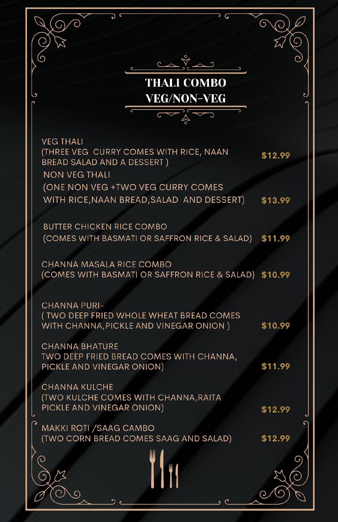 Menu at Indian Villa Curry N Cake restaurant, Edmonton