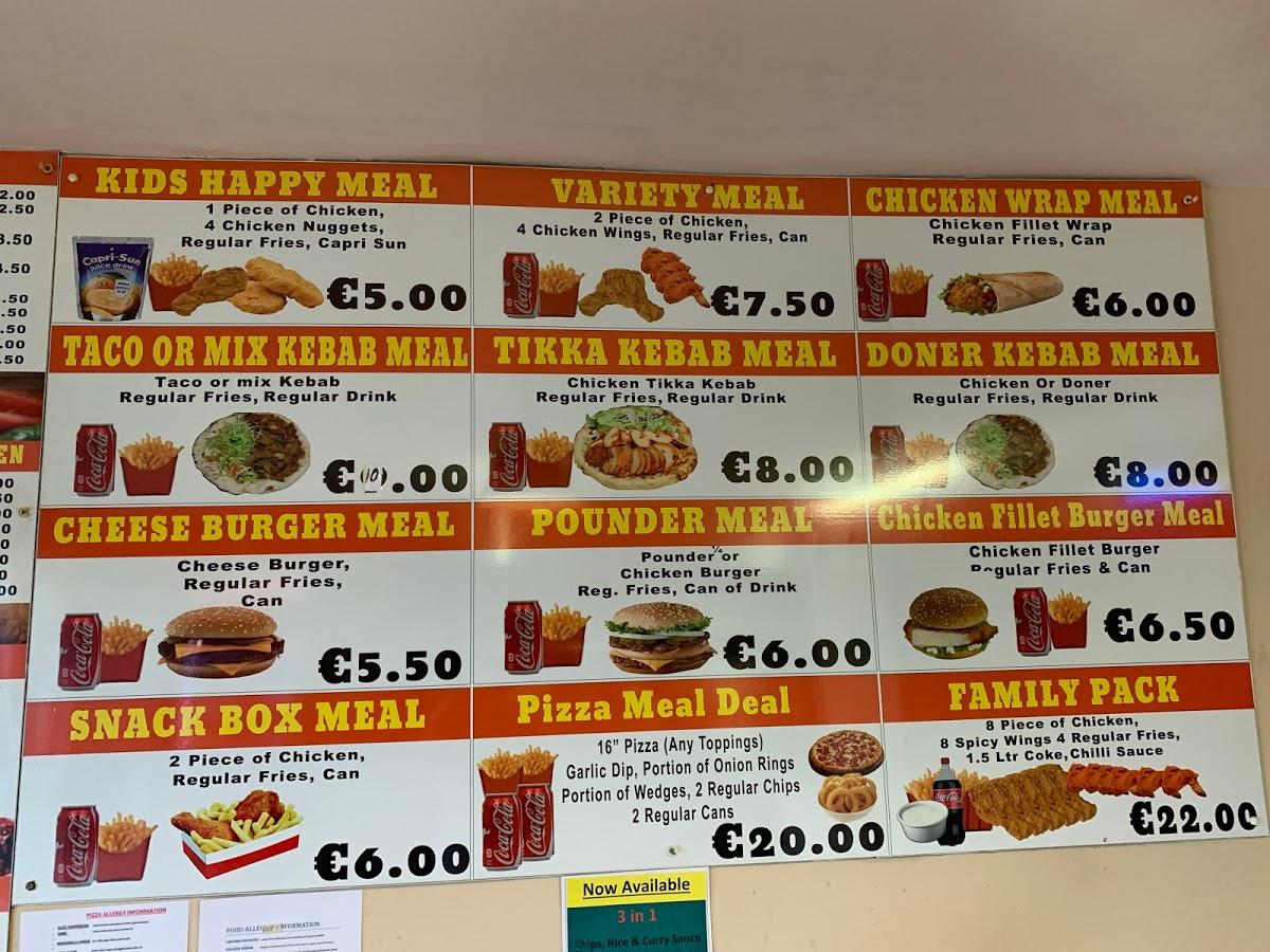 Menu at Mr. Kebab restaurant, Ballyvaughan, N67