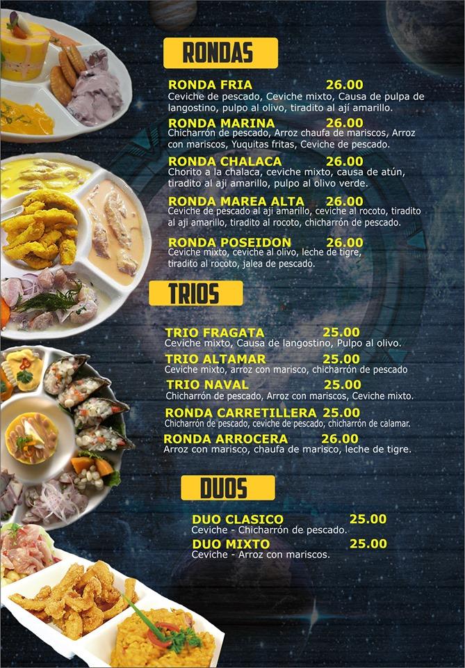 Carta de Restobar El Boqueron - Centro Naval del Perú., Peru