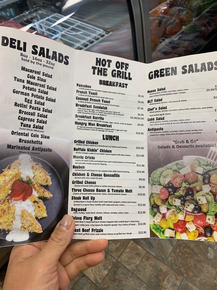 Menu at Ray’s Helova Deli restaurant, Lake George