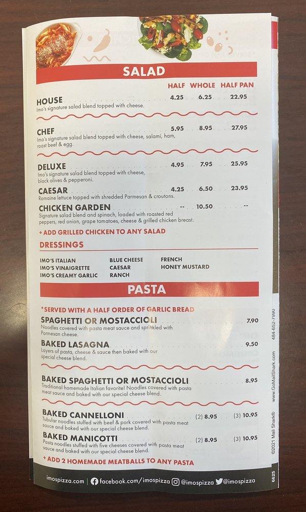 Menu at Imo's Pizza pizzeria, Godfrey, Godfrey Rd
