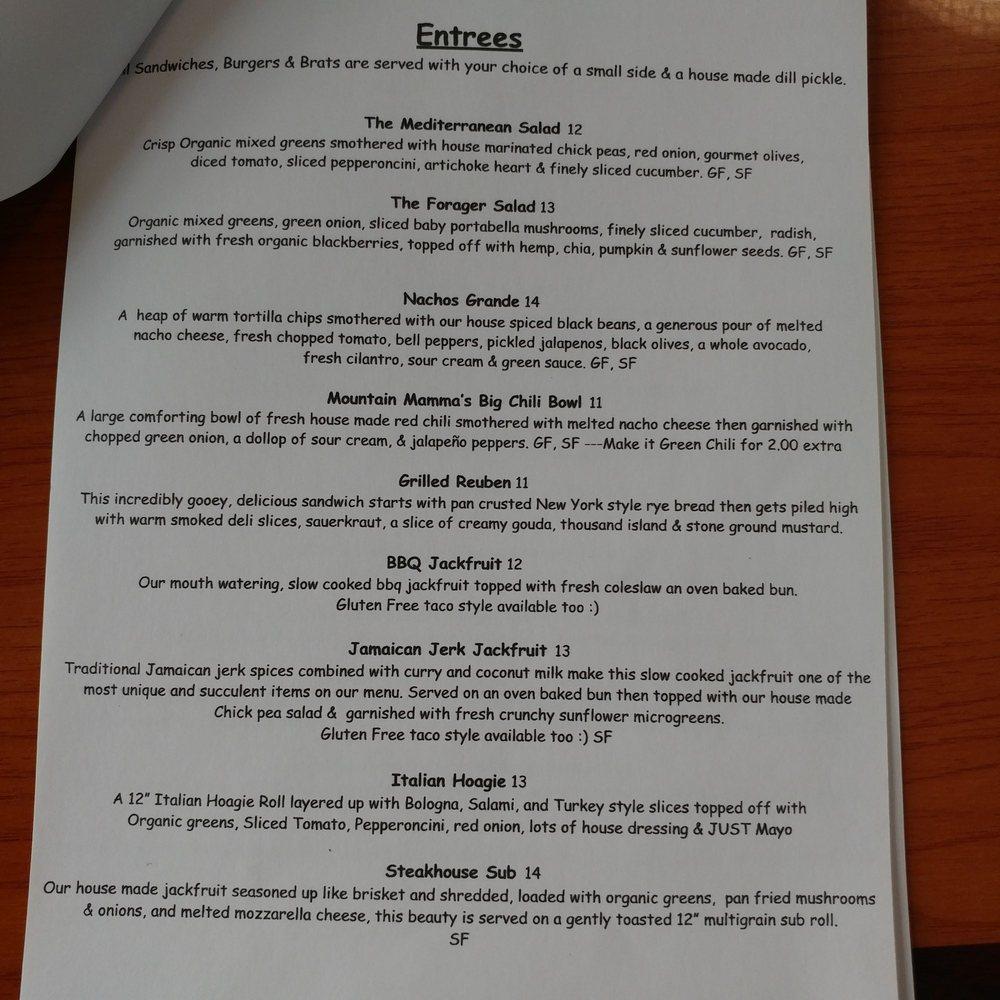 Menu at Kelley Farm Kitchen restaurant, Harpers Ferry
