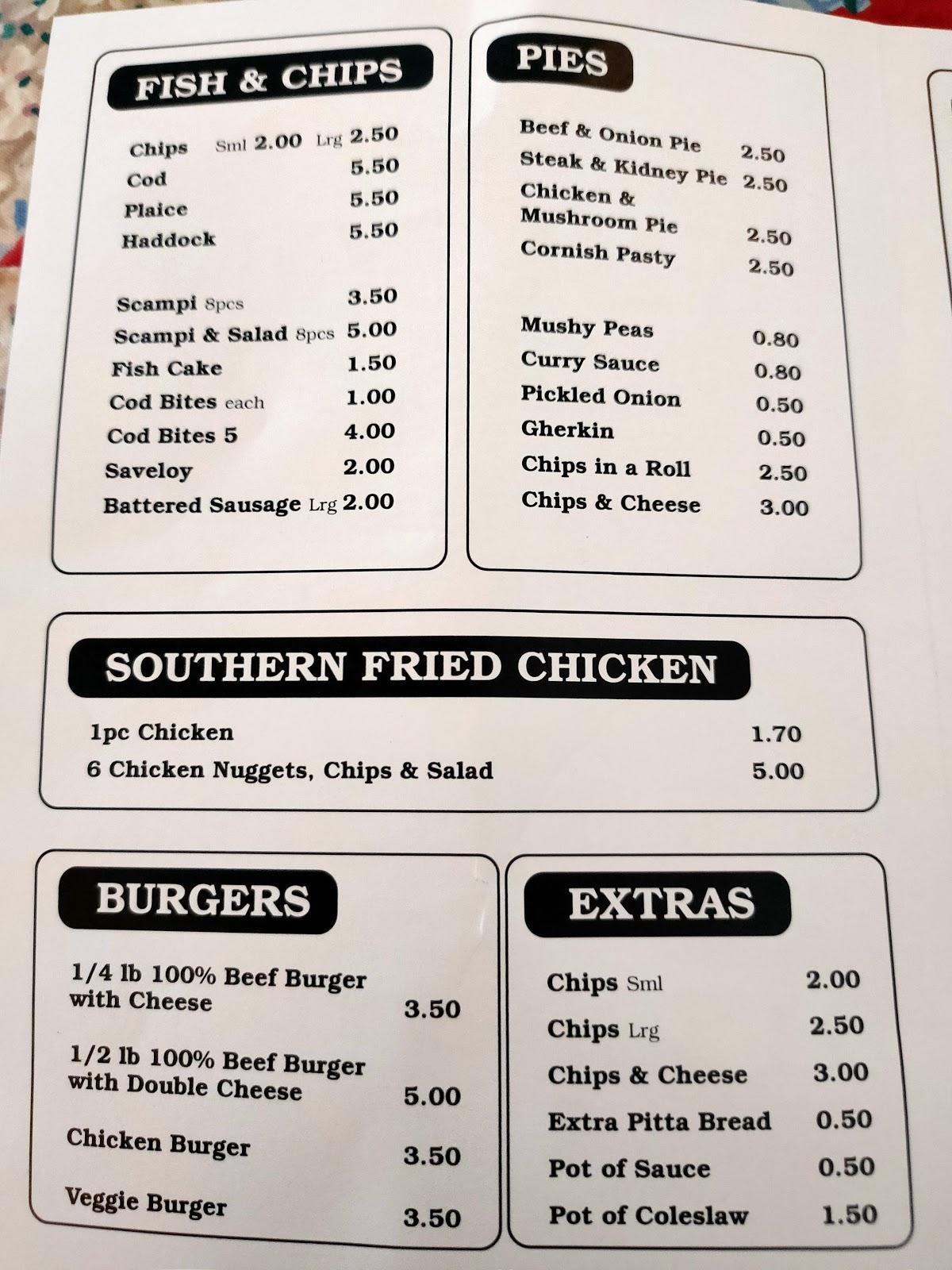 Menu at Nelson Fries 4u restaurant, Holt