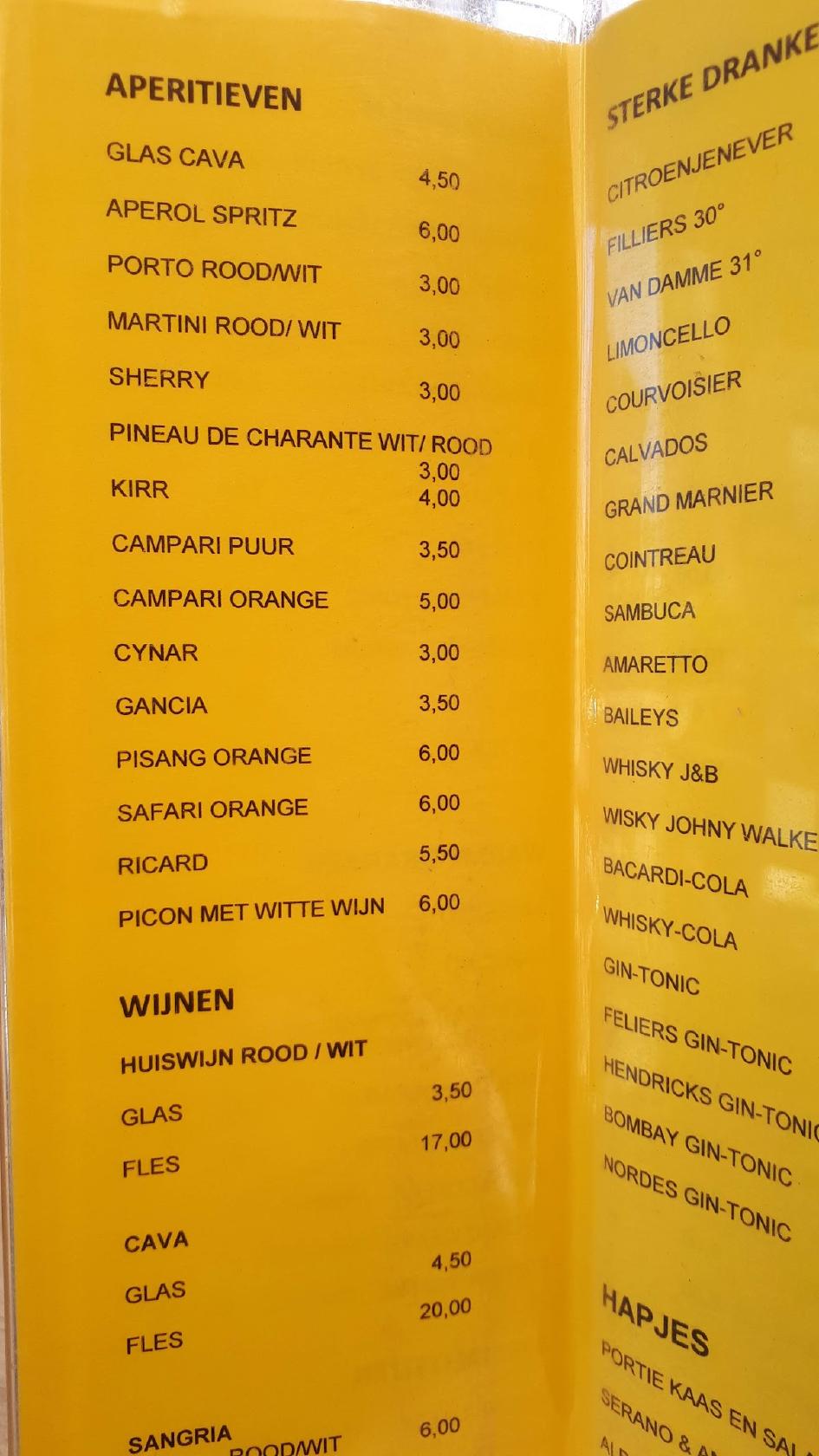 Menu at BISTRO FLAIR, Sint-Lievens-Houtem