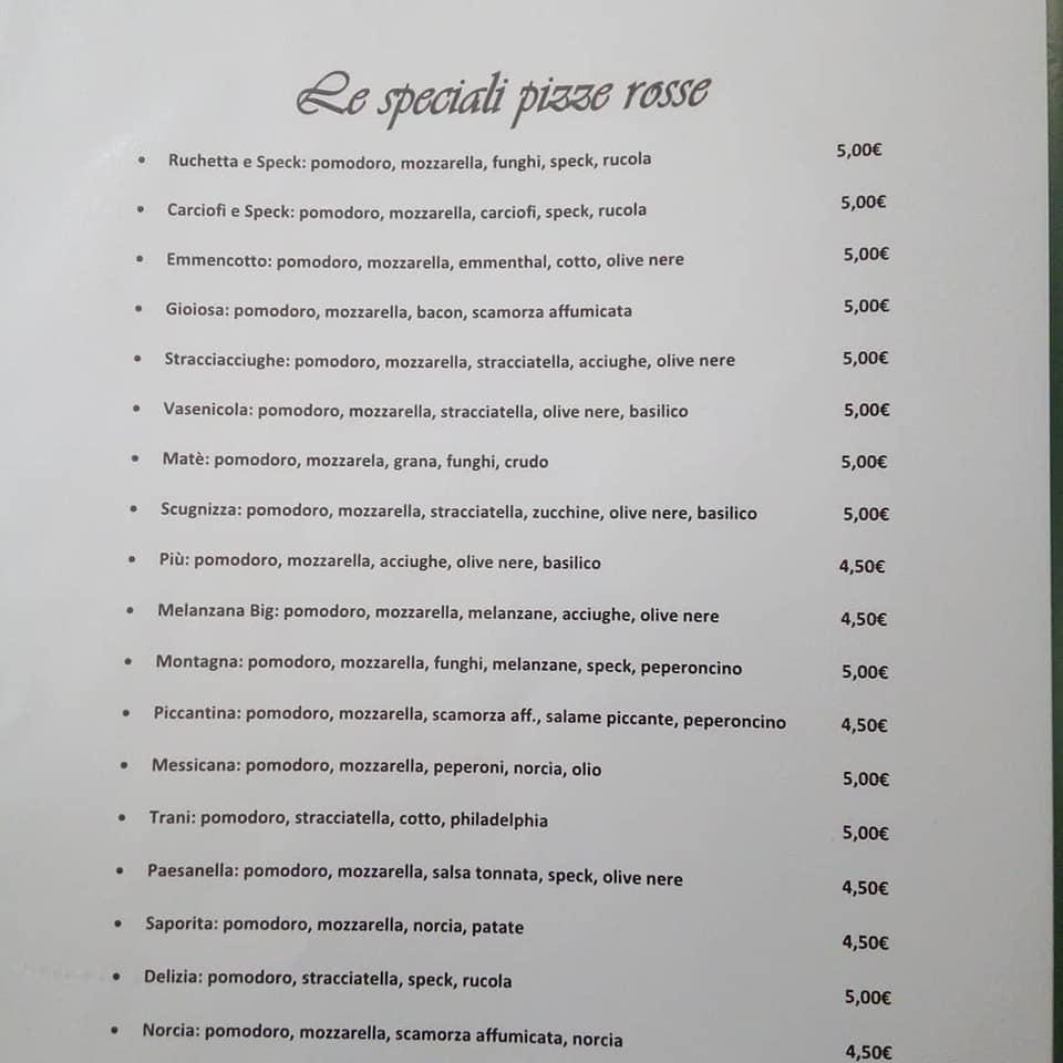 Menu au DOPPIO ZERO TRANI restaurant, Trani