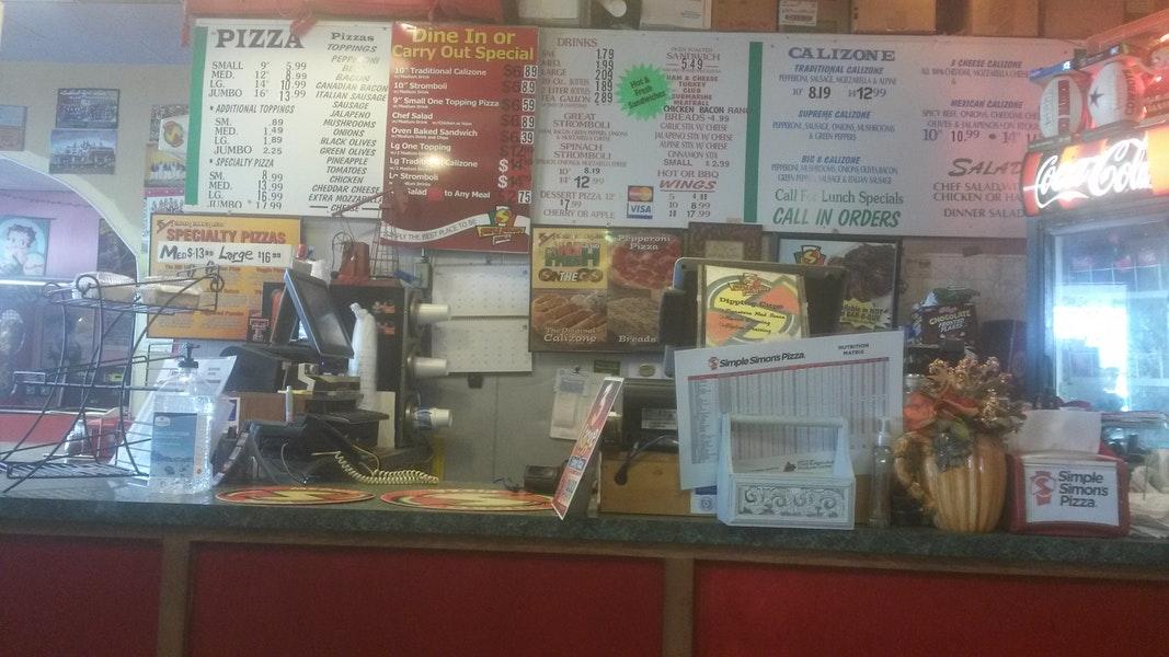 Menu at Simple Simon's Pizza pizzeria, Lubbock