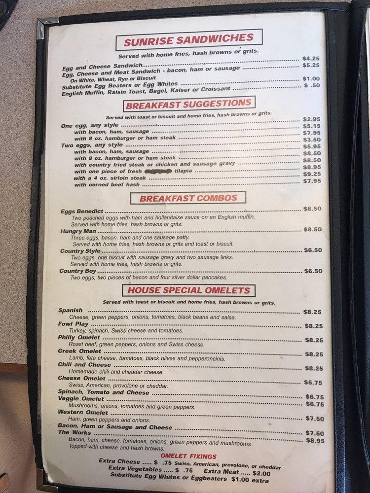 Menu at Christo's Café cafe, Orlando, Edgewater Dr