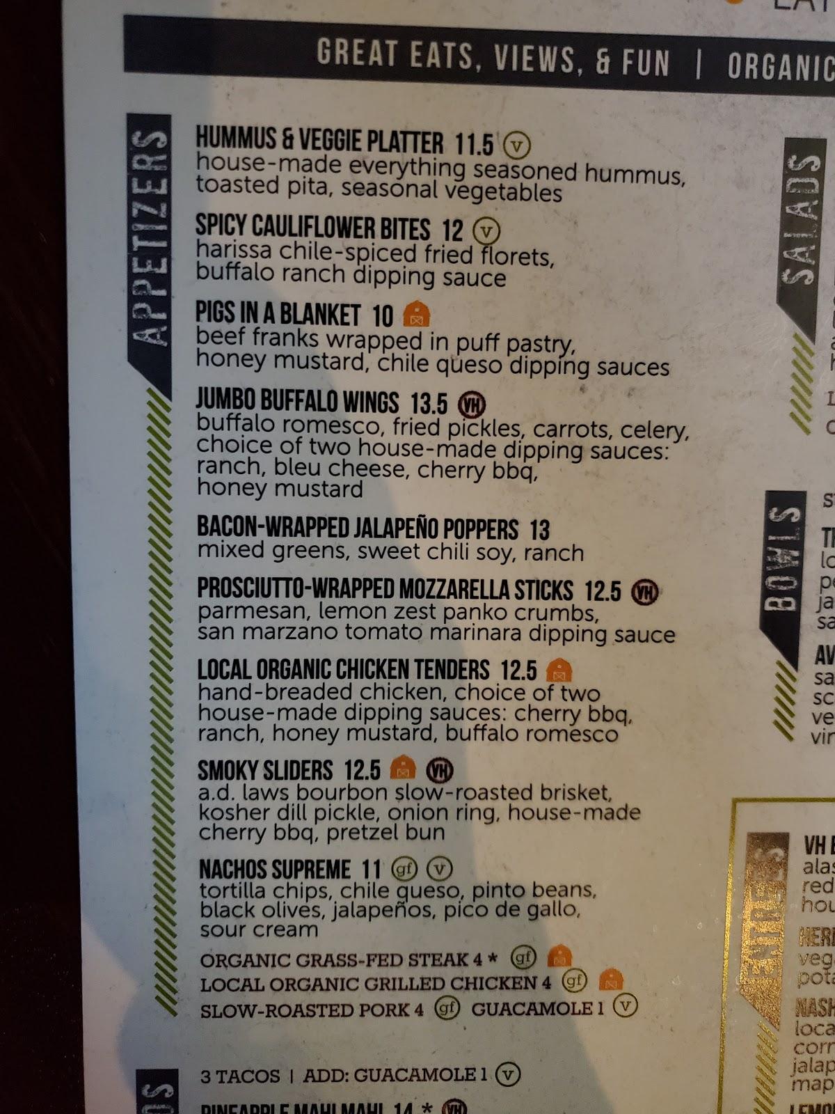 Menu at ViewHouse pub & bar, Colorado Springs