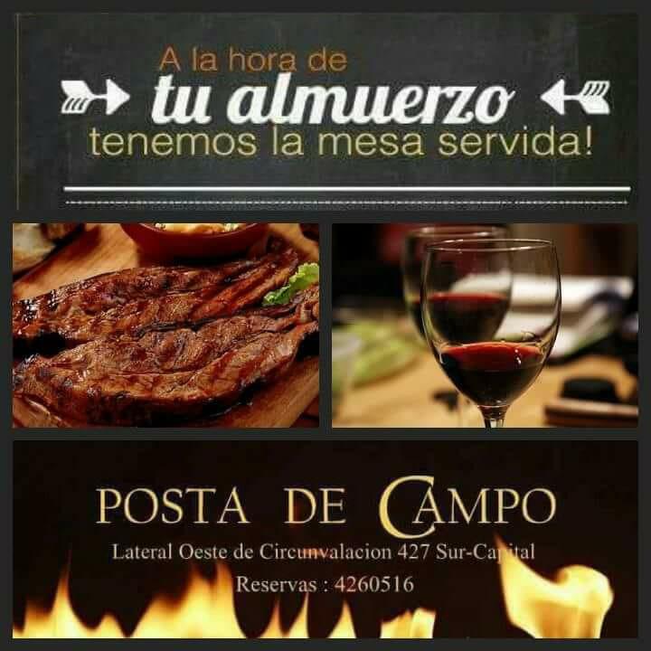 Menu at Parrilla Posta de Campo, San Juan