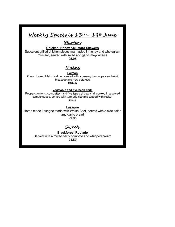 Menu at The Benllech pub & bar, Benllech