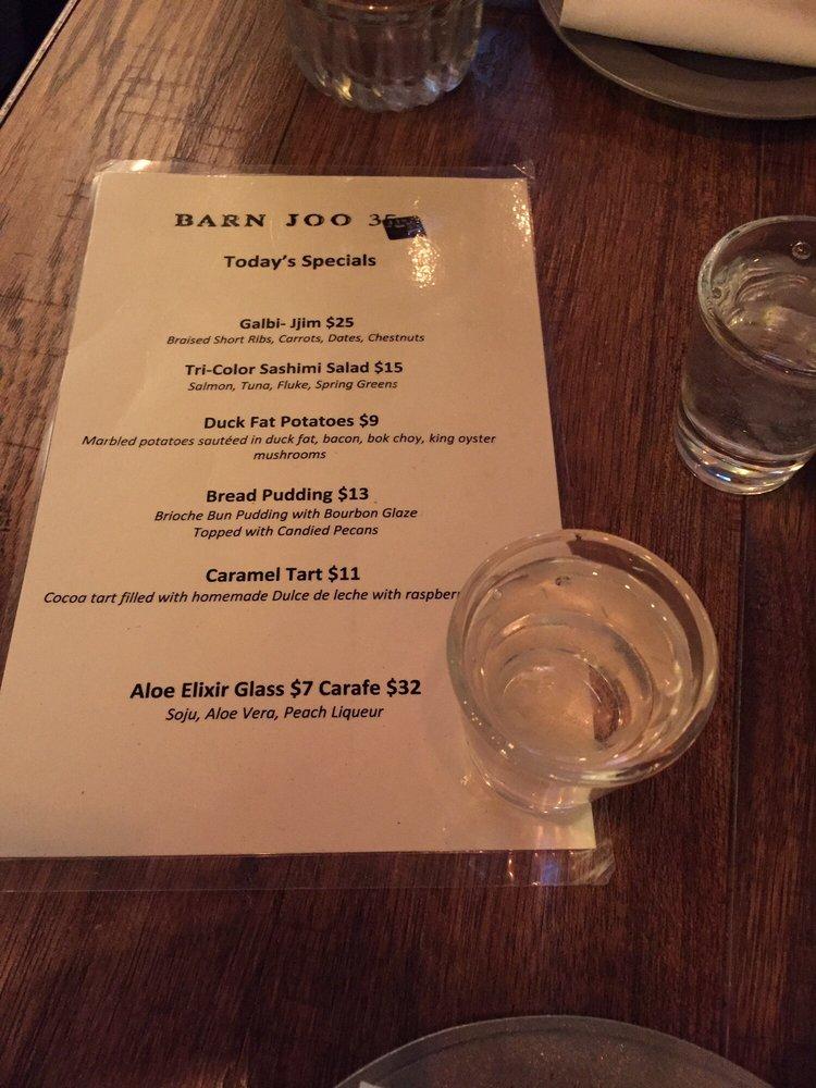 Menu at Barn Joo 35, West New York, 34 W 35th St