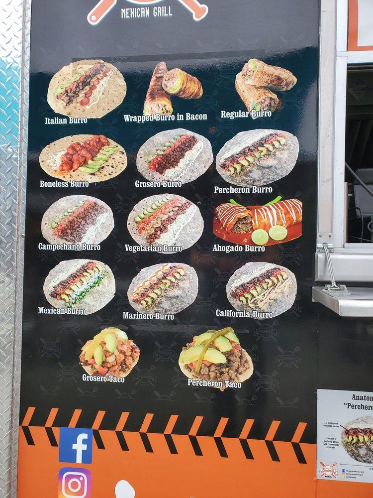 Menu at Percheron Mexican Grill restaurant, Tucson, S 12th Ave