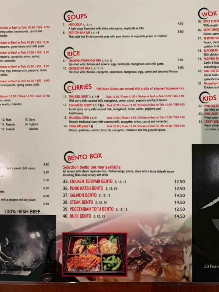 Menu at Maya Asian Street Food restaurant, Clonakilty