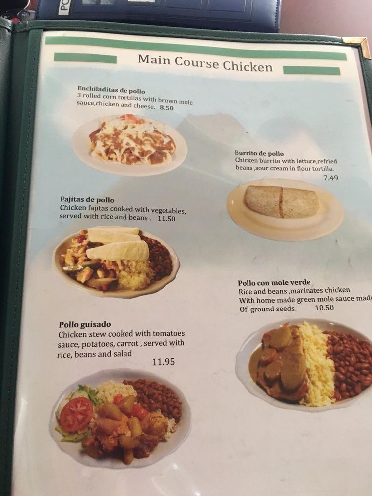 Menu at Tu Casa restaurant, Portland