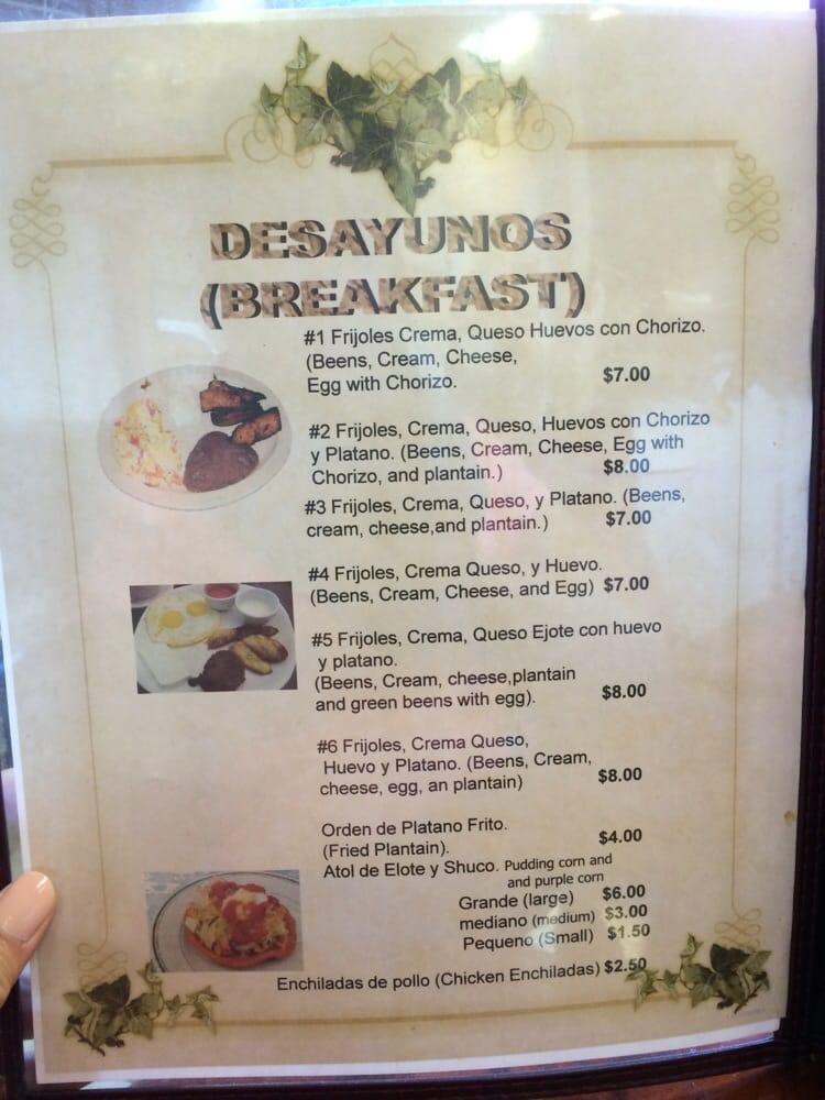 Menu at El Rey Del Pollo restaurant, Nyack