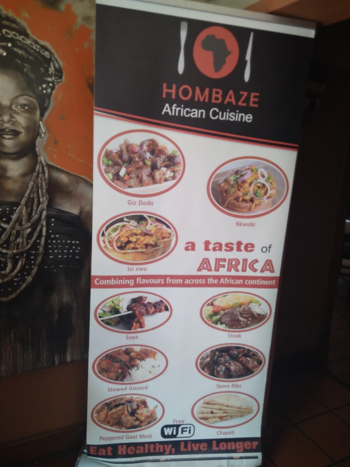Speisekarte von Hombaze African Cuisine restaurant, Pretoria, 779 ...