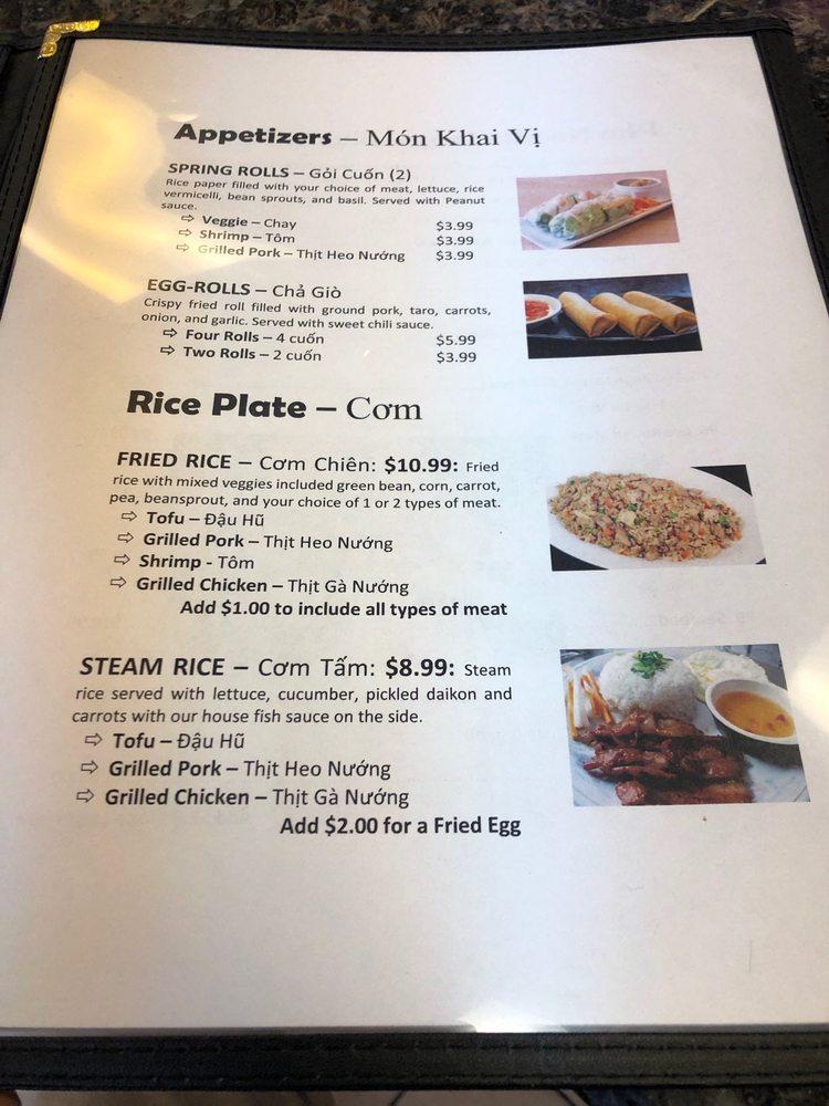 Menu at Little Saigon Cafe, Bradenton