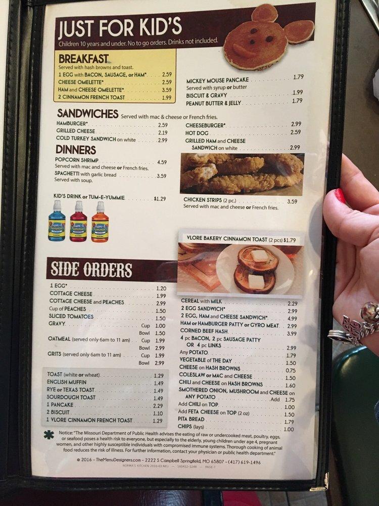 Menu at Carriage House Family Restaurant, Springfield, N Glenstone Ave