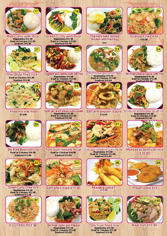 Menu at Pure Thai Restaurant Northmead, Northmead