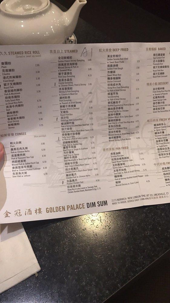 Menu at Golden Palace Chinese Restaurant, Montville