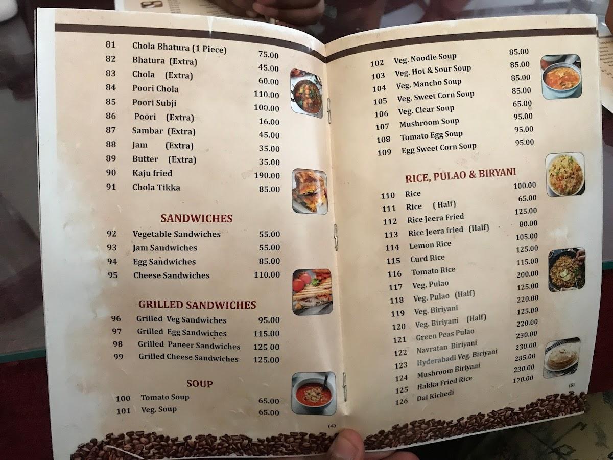 Menu at Indian Coffee House, Satna, NH39