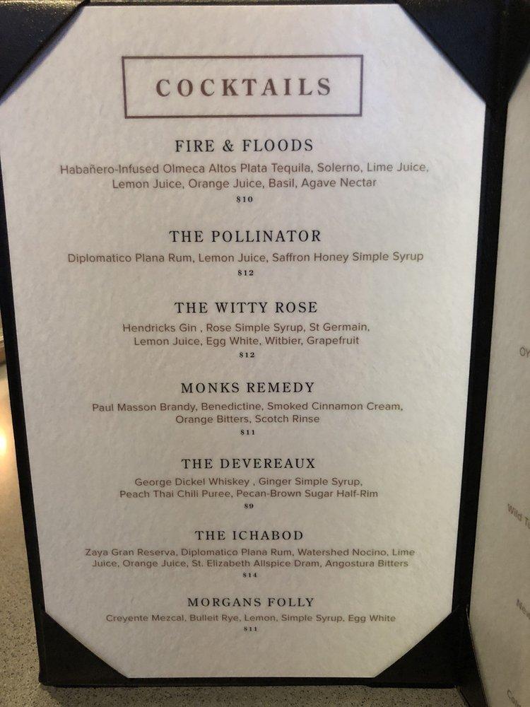 Menu at Dayton Barrel Works Artisan Distillery, Dayton