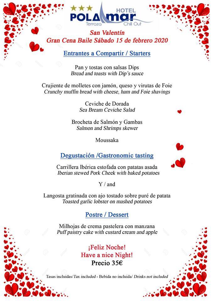 Menu at Hotel Restaurante Polamar Ricardo Santa Pola, Santa Pola