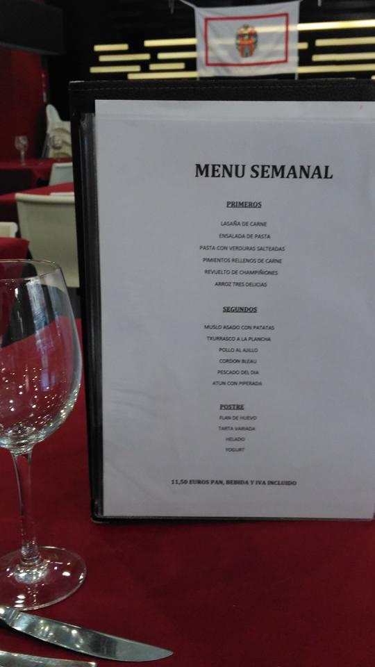 Menu at Restaurante Vagón de Cola, Irun