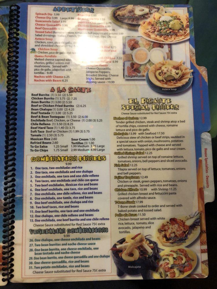 Menu at El Picante pub & bar, Lebanon