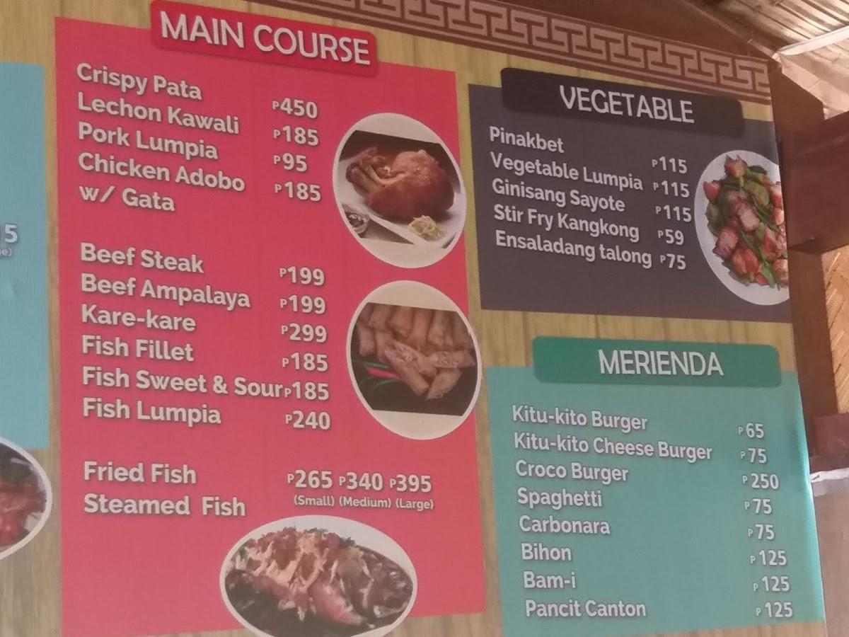 Carta del restaurante Kitu-KiTo D'Makarios Eating place, Puerto Princesa