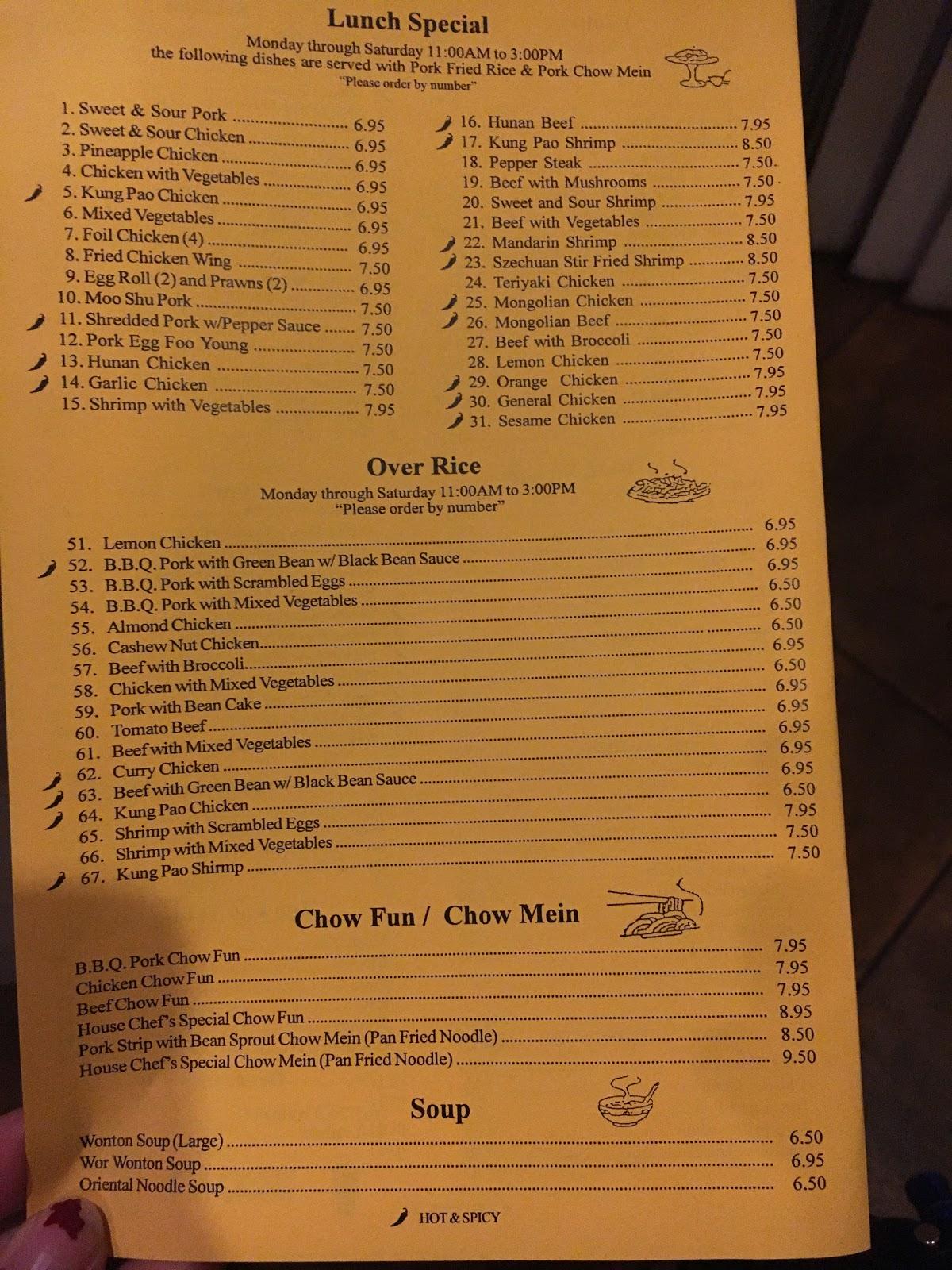 Menu at East Side Chef Restaurant, West Sacramento