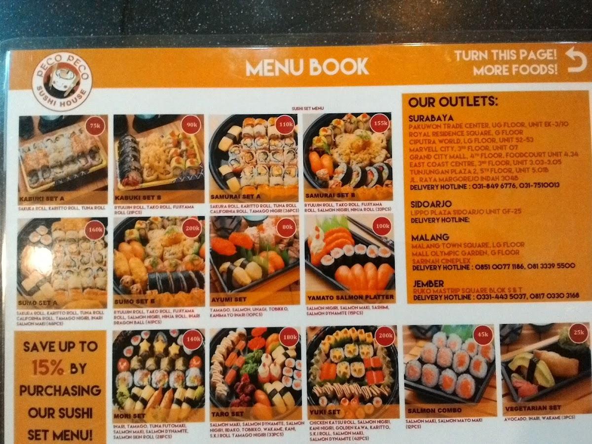 Menu at Peco Peco Sushi Grand City restaurant, Surabaya, Grand City ...