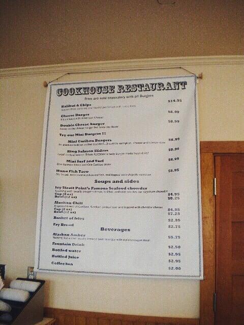 Menu at Duck Point Smokehouse Restaurant, Hoonah