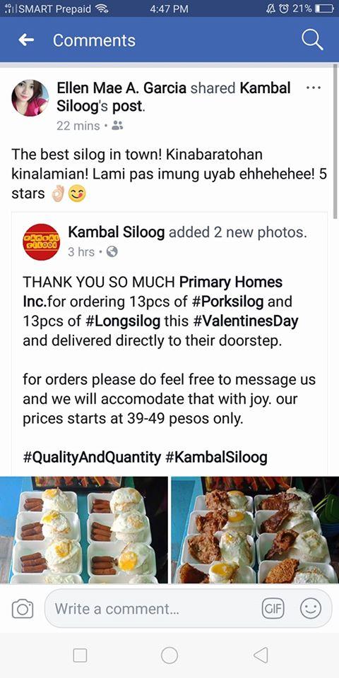 Menu at Kambal Pandesal restaurant, Cebu City, Tres de Abril St