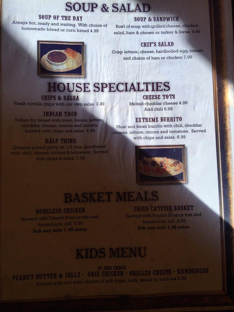 Menu at Homestead Family Restaurant, Cushing