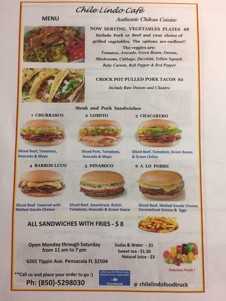 Menu at Tacos El Amigo restaurant, Pensacola