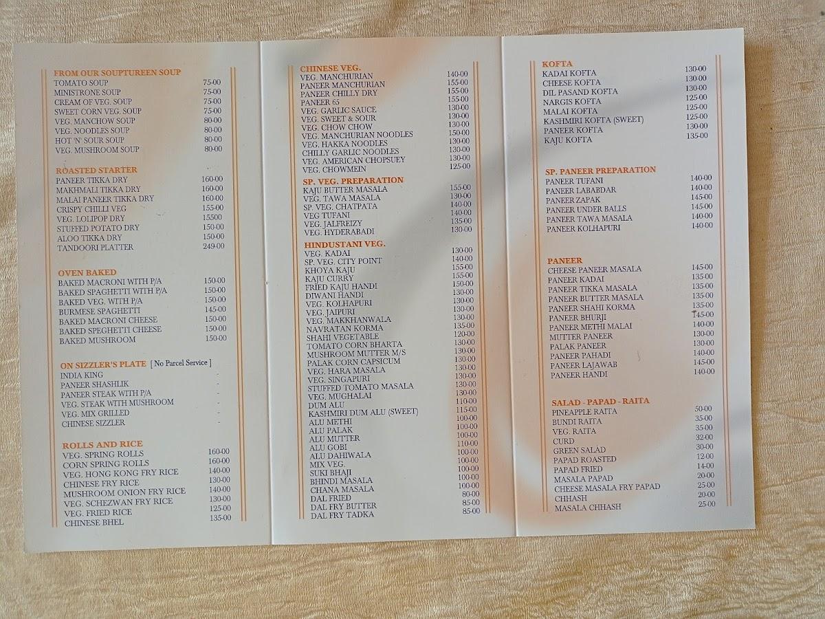 Menu at City Point Restaurant & Banquet, Ahmedabad