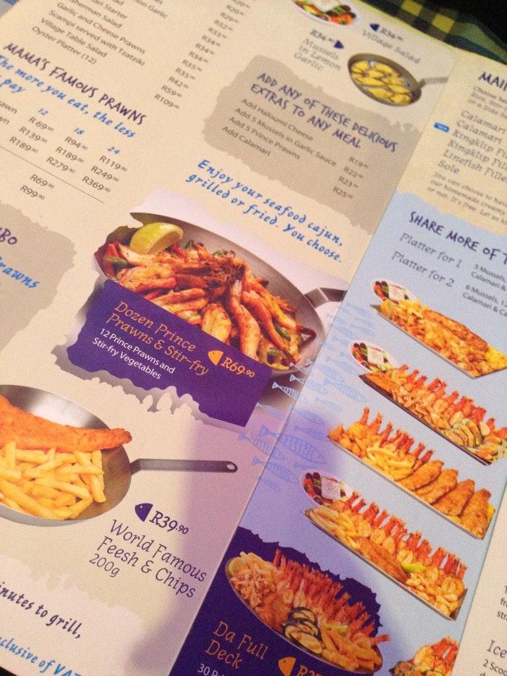 Menu At Ocean Basket Wonderboom Restaurant Pretoria Shop G40