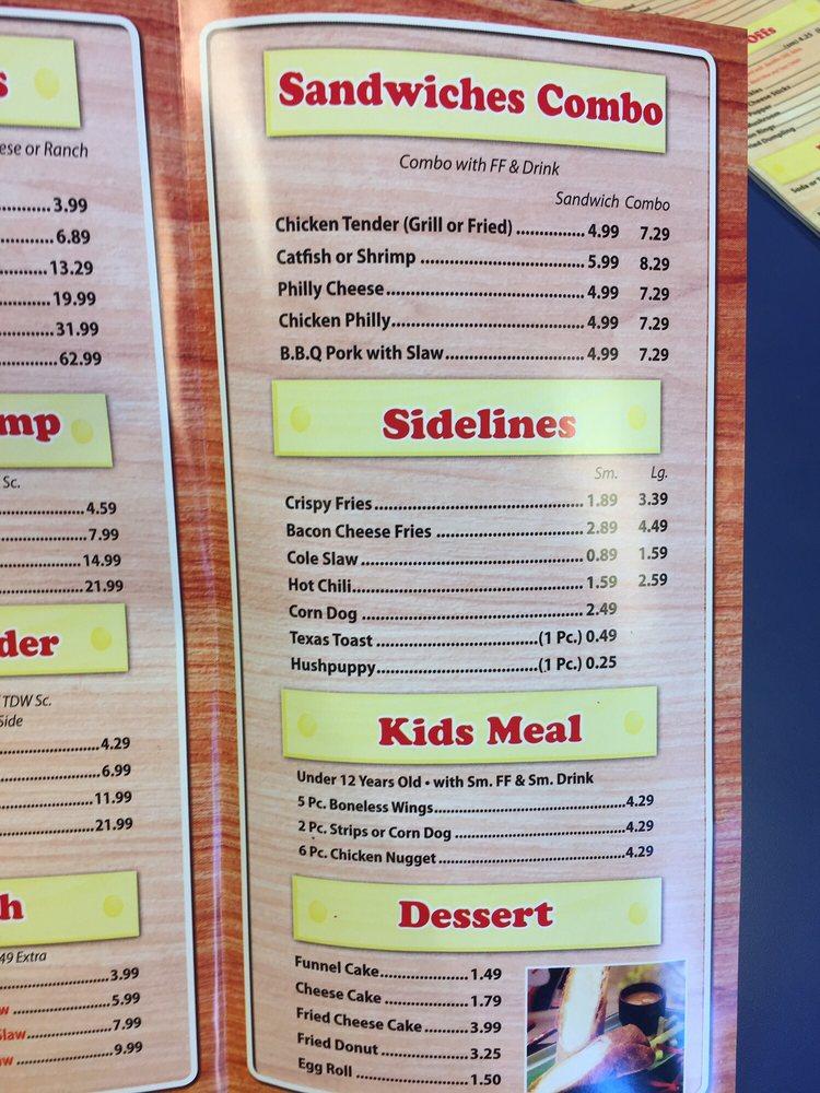 Menu at Touchdown Wings restaurant, Shelbyville