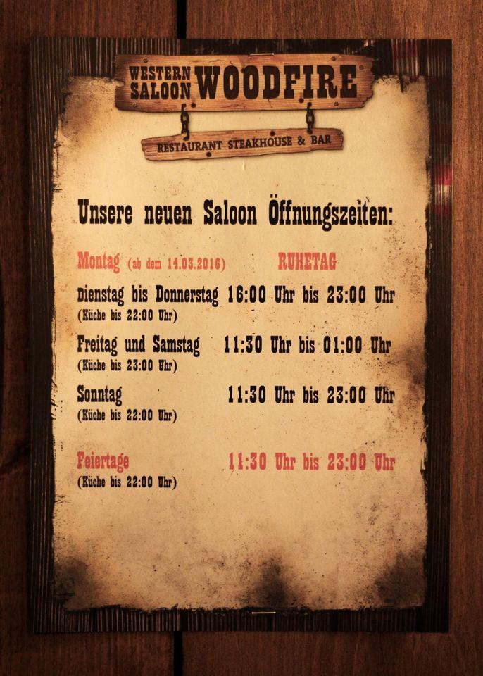 Menu at WOODFIRE Western Saloon Bad Rappenau restaurant, Bad Rappenau
