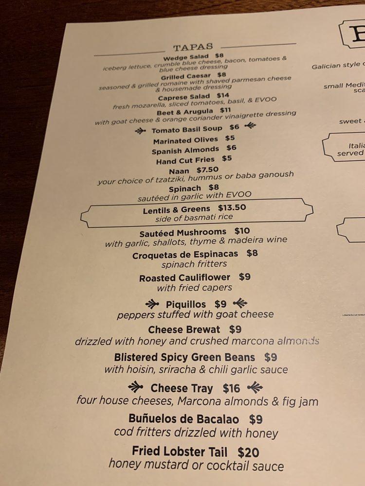 Menu at Boca pub & bar, Hickory