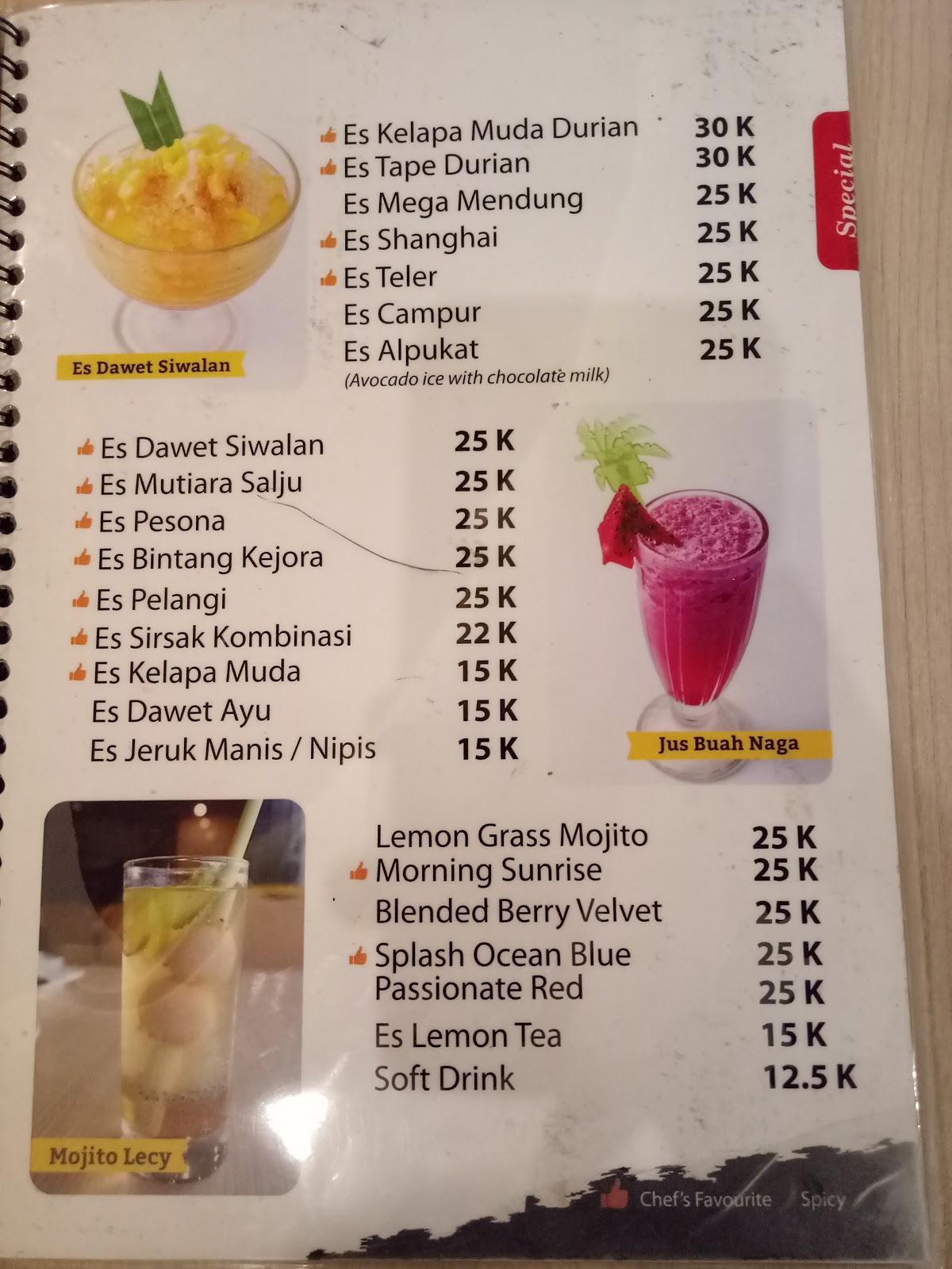 Menu at Kayu Manis Restaurant, Tuban, Jl. Basuki Rachmad No.215 - 217